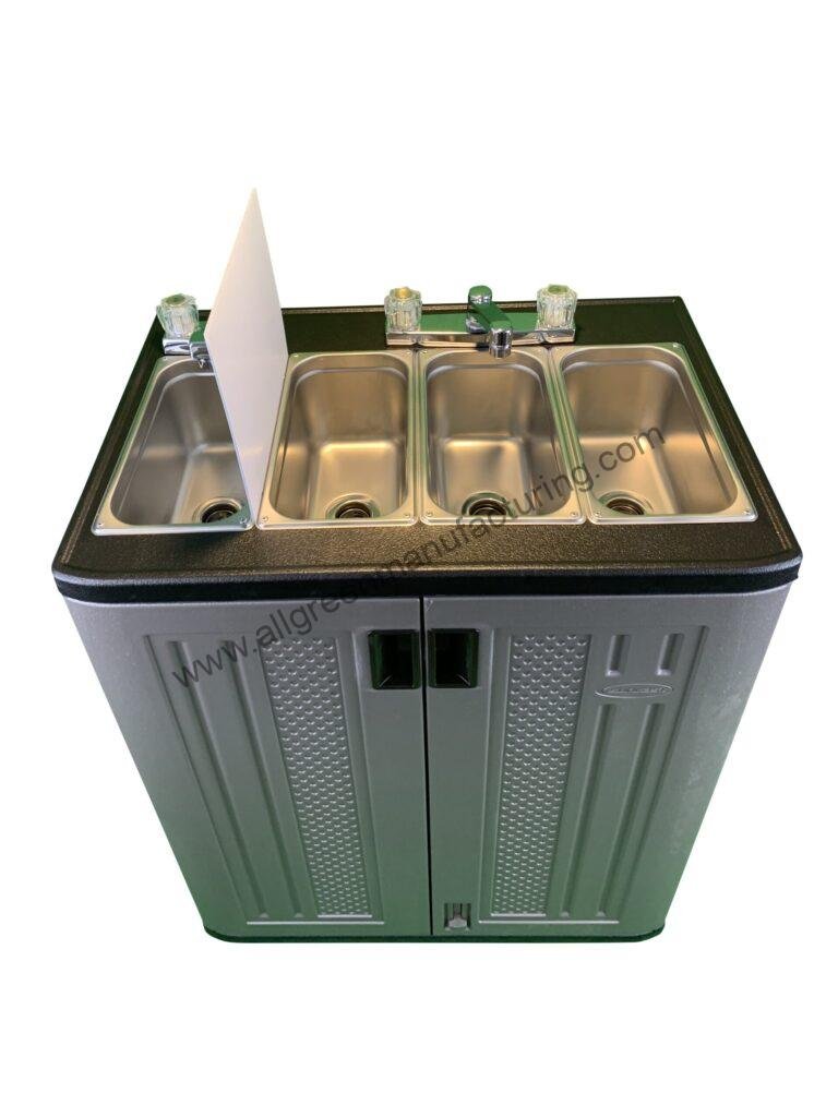Vending Cart Sink ( Wash. Rinse, Sanitize) - All Green Manufacturing